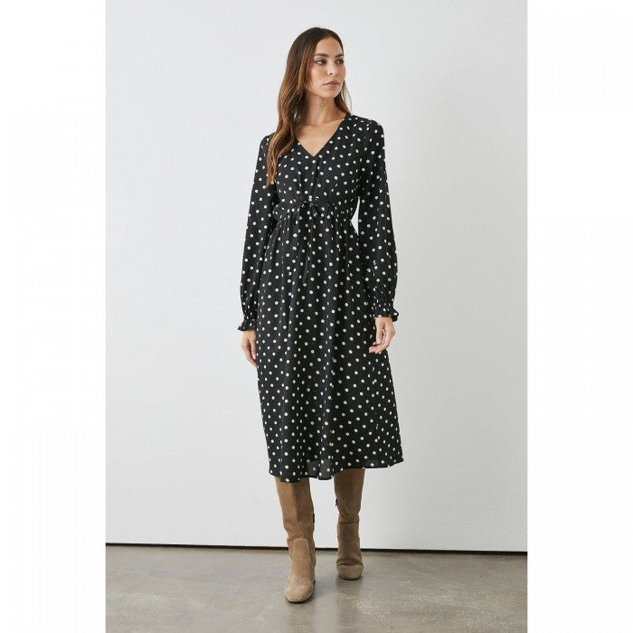 Principles Womens/Ladies Spotted Waist Tie Midi Dress – Universal Textiles