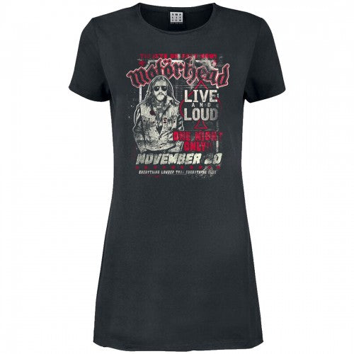 Amplified Womens/Ladies One Night Only Motorhead T-Shirt Dress ...
