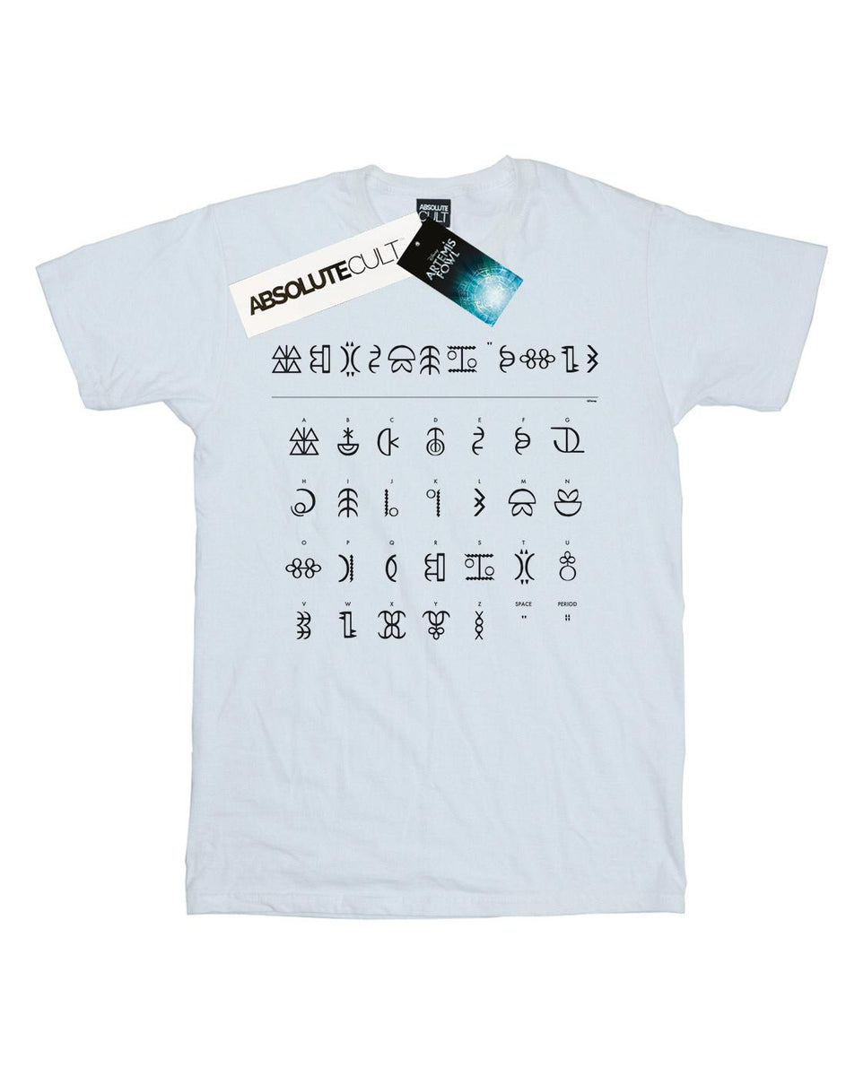 Disney Mens Artemis Fowl Gnommish Alphabet T-Shirt | Discounts on great ...
