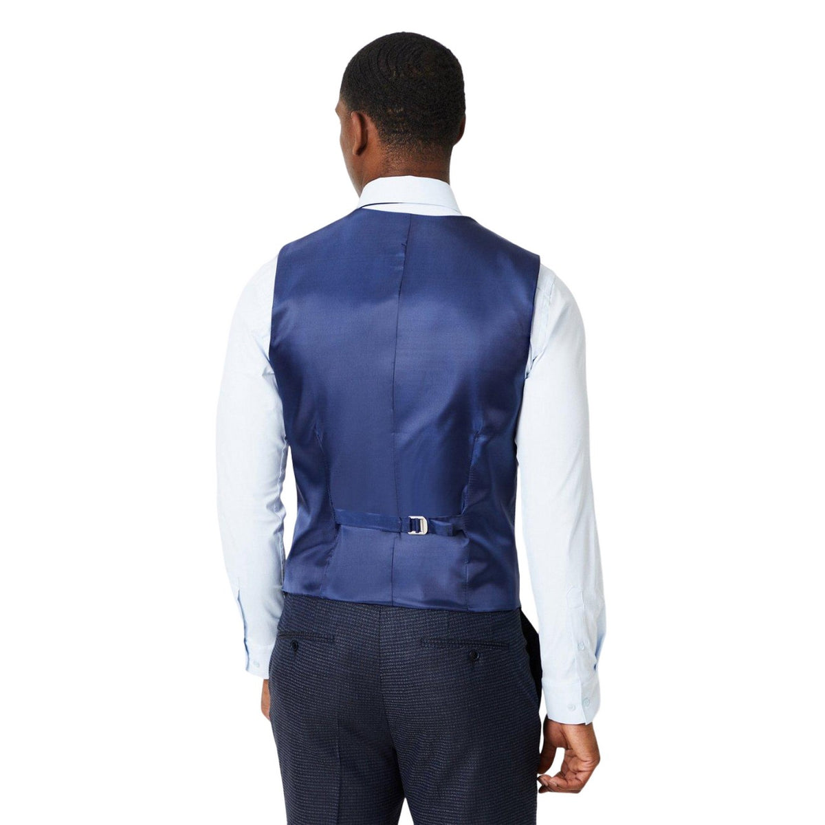 Burton Mens Tonal Grid Check Slim Waistcoat | Discounts on great Brands