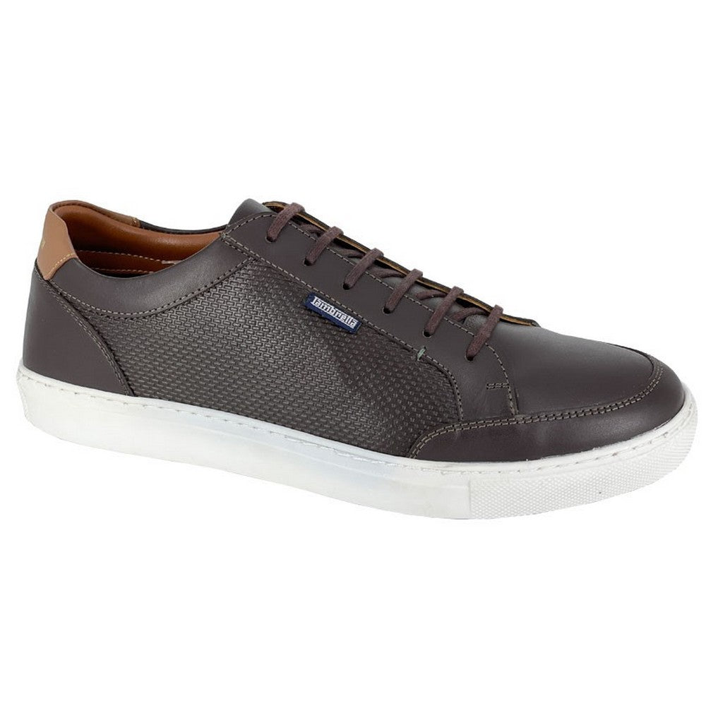 Lambretta Mens Percy Leather Trainers | Discounts on great Brands