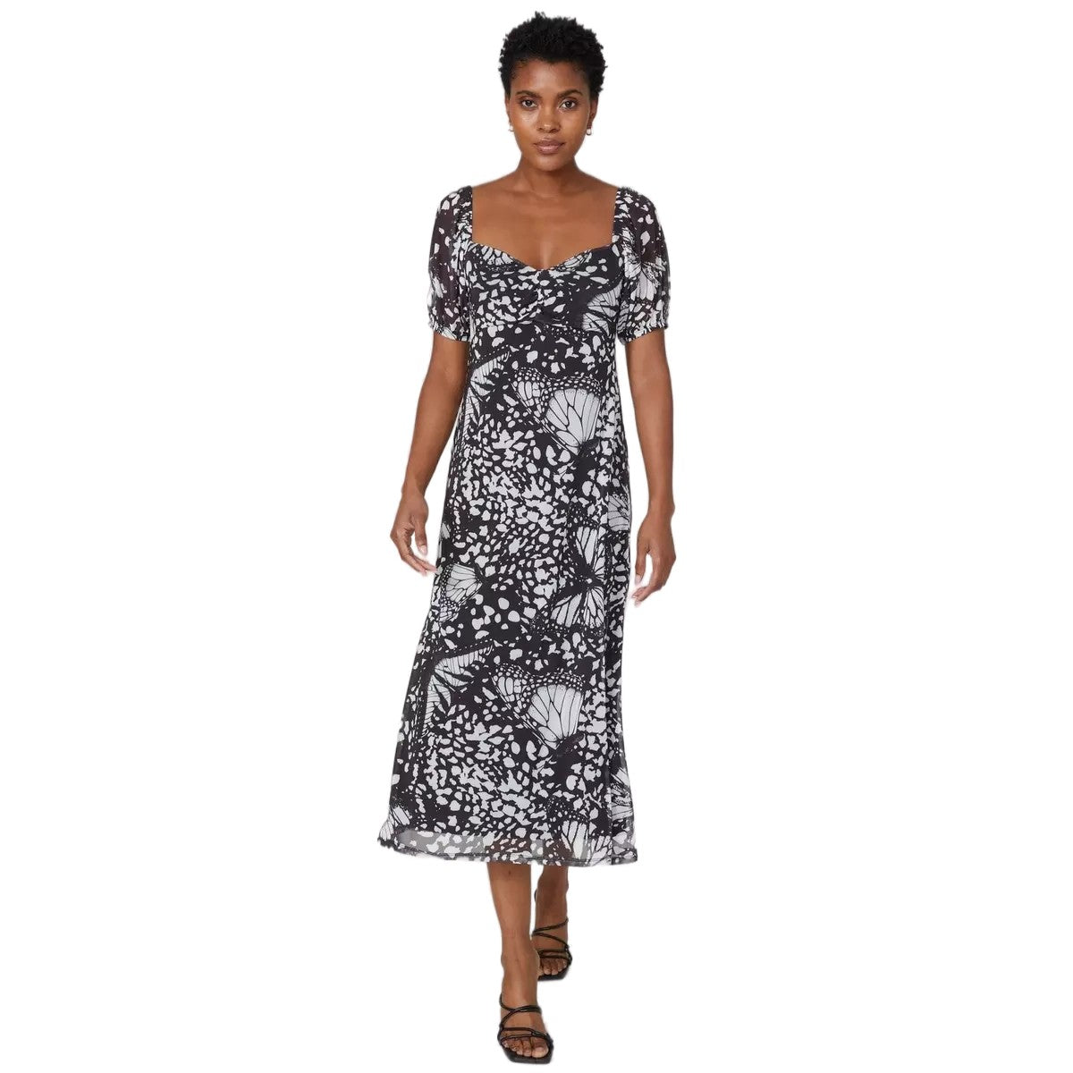 Principles Womens/Ladies Printed Sweetheart A-line Midi Dress ...
