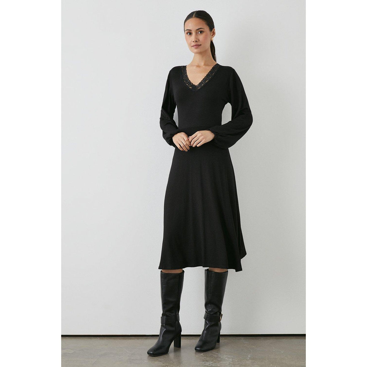 Principles Womens/Ladies Lace Trim Jersey V Neck Dress | Discounts on ...