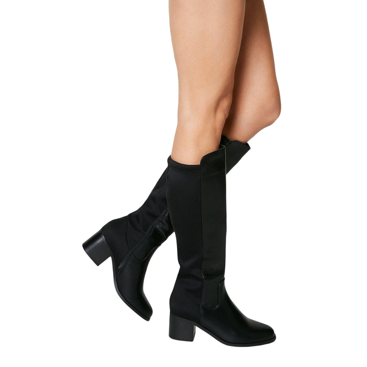 Principles Womens/Ladies Karina Stretch Back Low Block Heel Knee-High