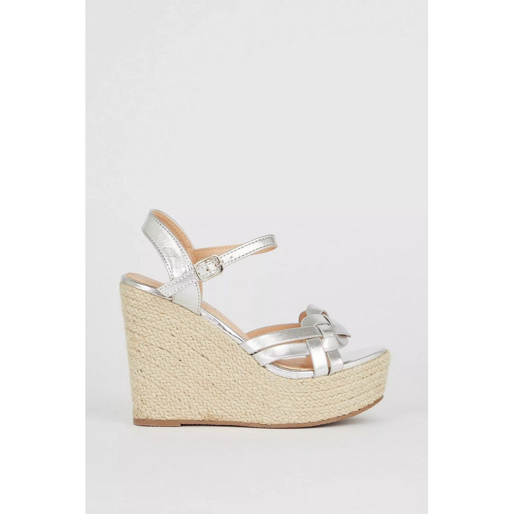 Faith Womens/Ladies Hattie Glam Woven Wedges | Discounts on great Brands