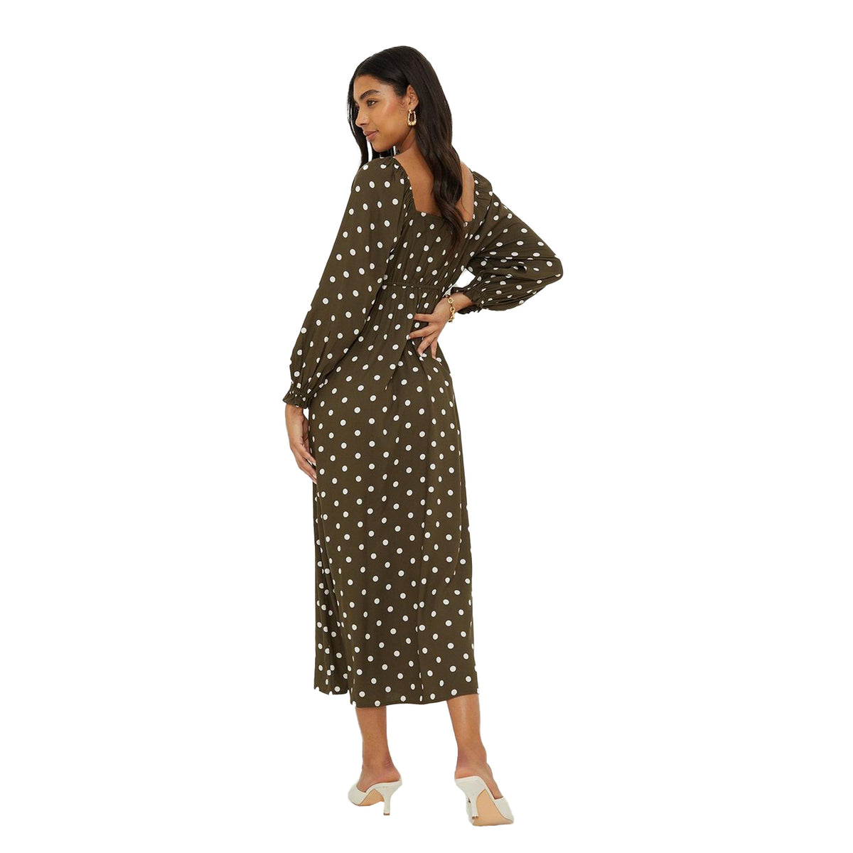 Dorothy Perkins Womens/Ladies Spotted Square Neck Midi Dress ...