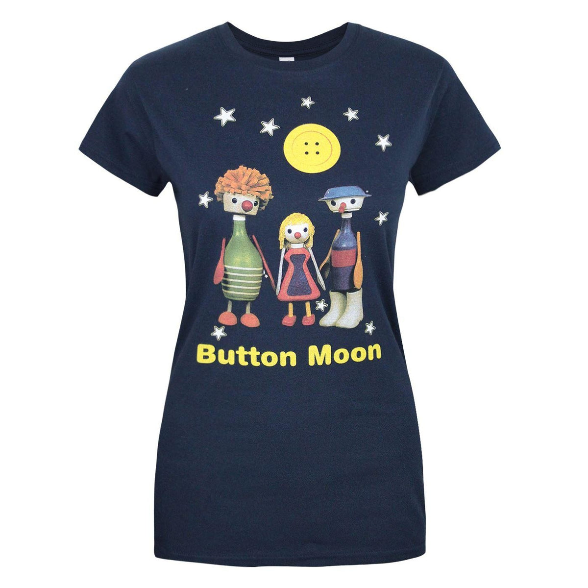 Worn Womens/Ladies Button Moon Mr Spoon And Friends T-Shirt | Discounts ...