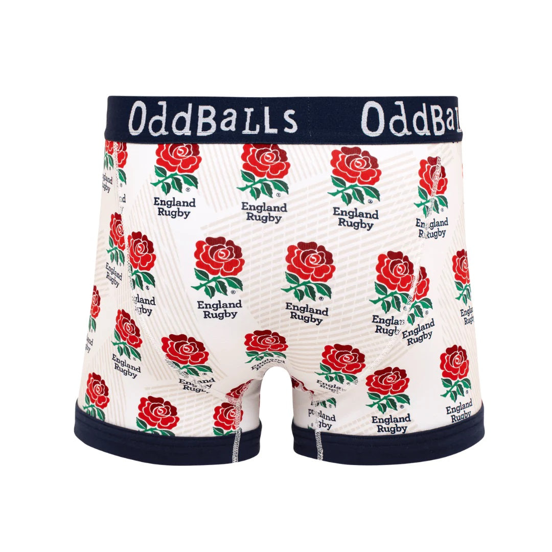 Oddballs Mens Home England Rugby Boxer Shorts | Discounts on great Brands