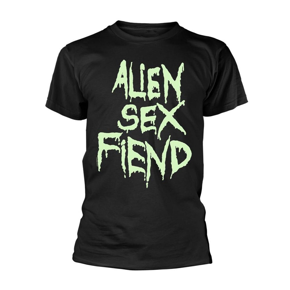 Alien Sex Fiend Unisex Adult Glow In The Dark Logo T-Shirt | Discounts ...