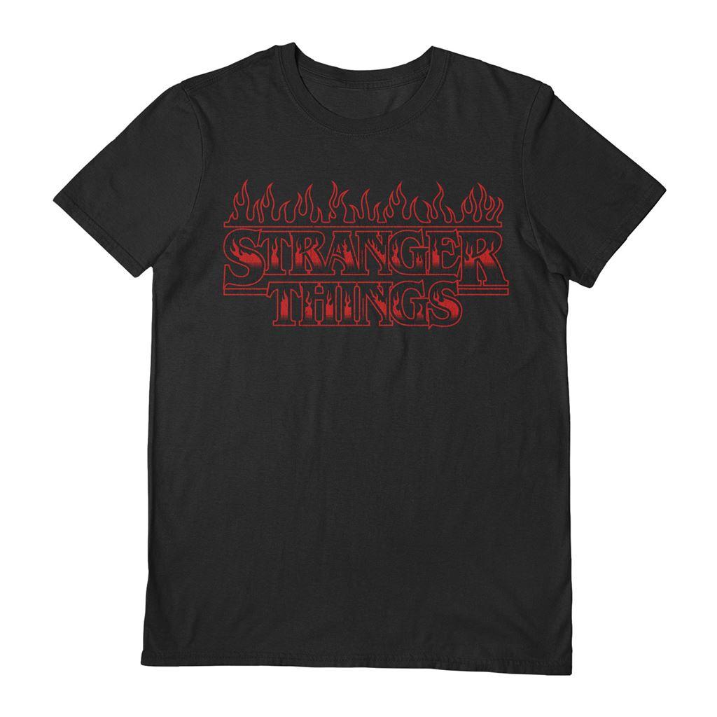 Stranger Things Unisex Adult Season 4 Flame Logo T-Shirt | Discounts on ...