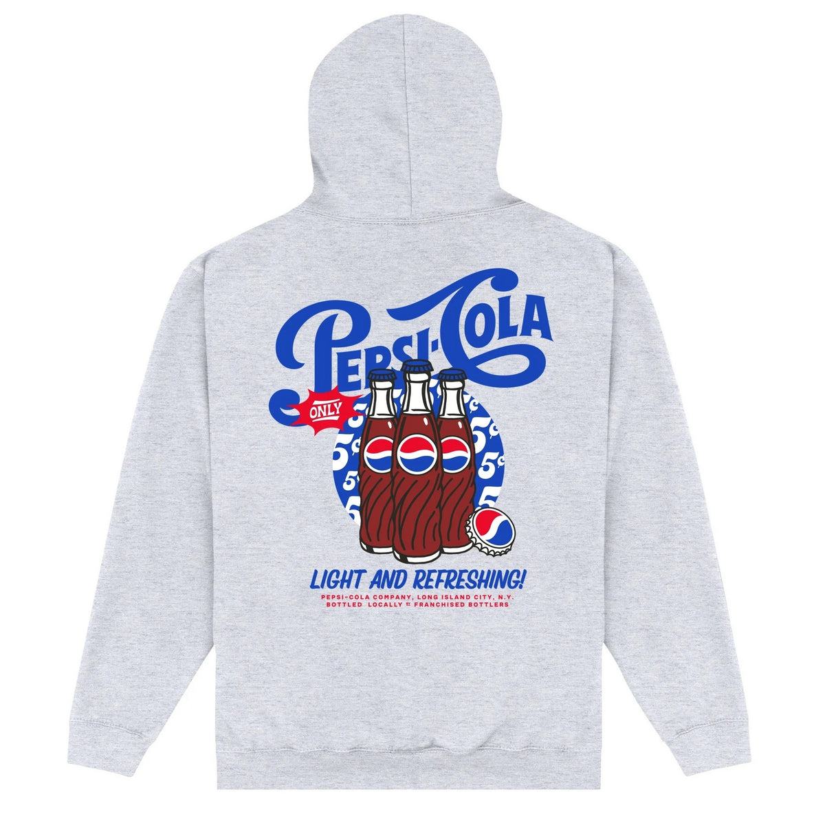 Pepsi Unisex Adult Cola Light And Refreshing Hoodie XS / Heather Grey ...