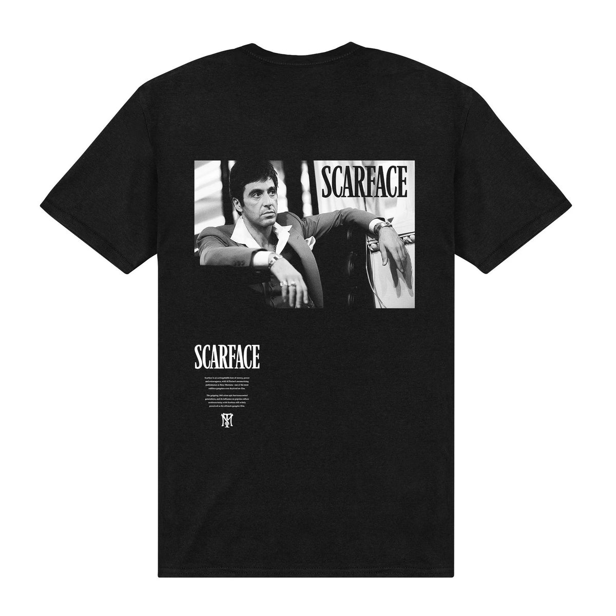 Scarface Unisex Adult Black And White Photograph T-Shirt | Discounts on ...