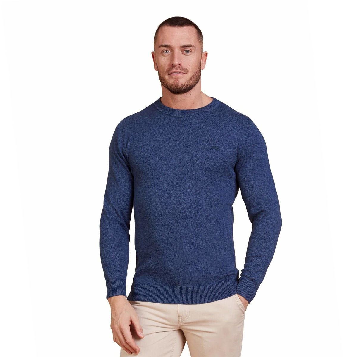 Raging Bull Mens Knitted Cashmere Blend Crew Neck Pullover | Discounts ...
