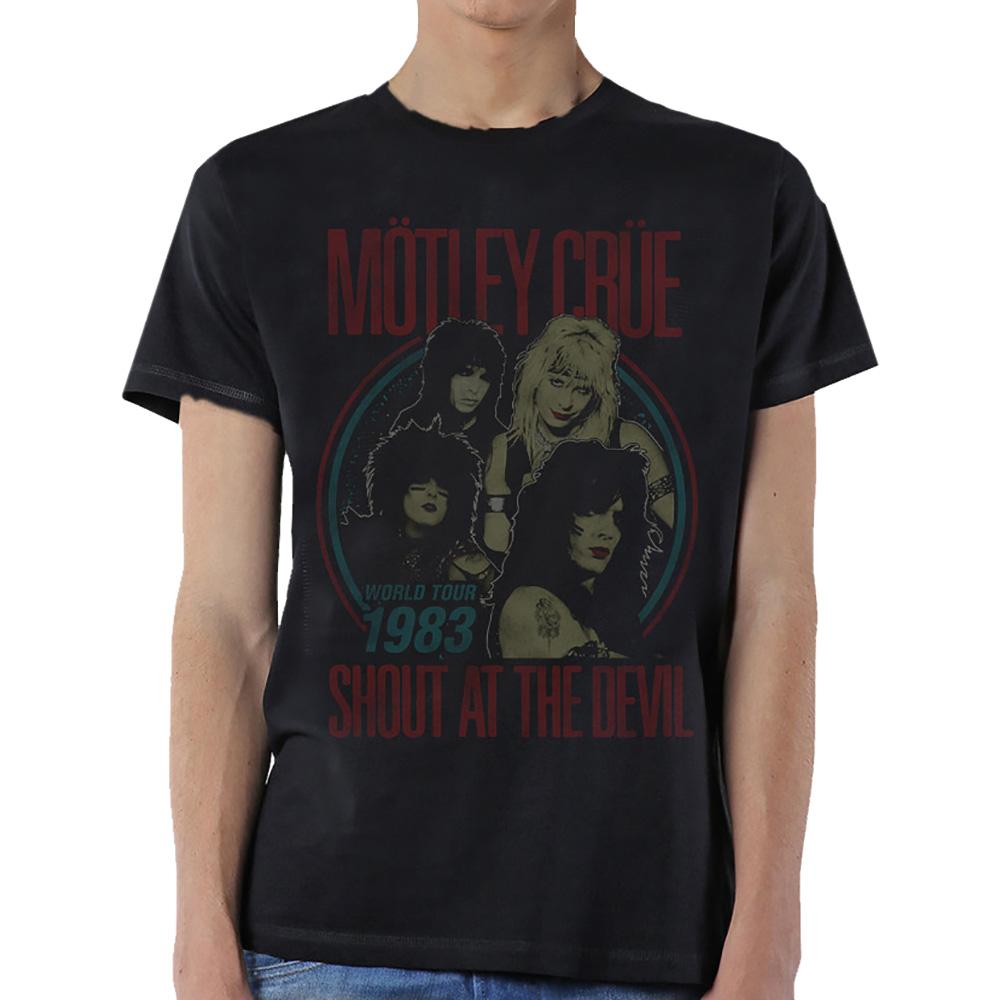 Motley Crue Unisex Adult World Tour Devil Vintage T-Shirt | Discounts ...