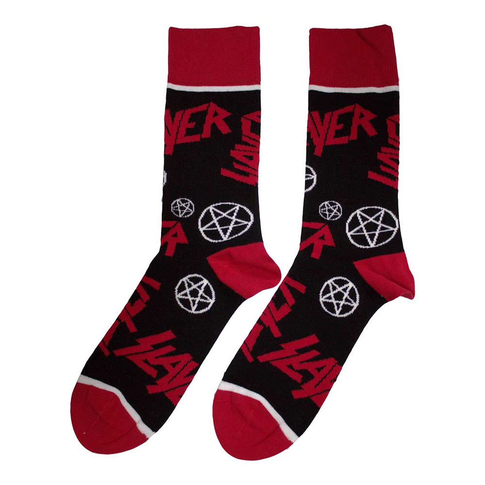 Slayer Unisex Adult Logo & Pentagram Socks | Discounts on great Brands