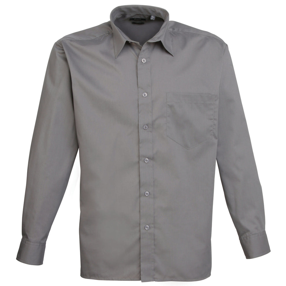 Premier Mens Premier Poplin Long-Sleeved Formal Shirt PR200 – Universal ...