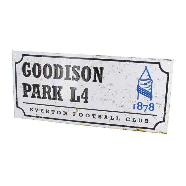 Everton FC Goodison Park Retro Street Sign | Discounts on great Brands