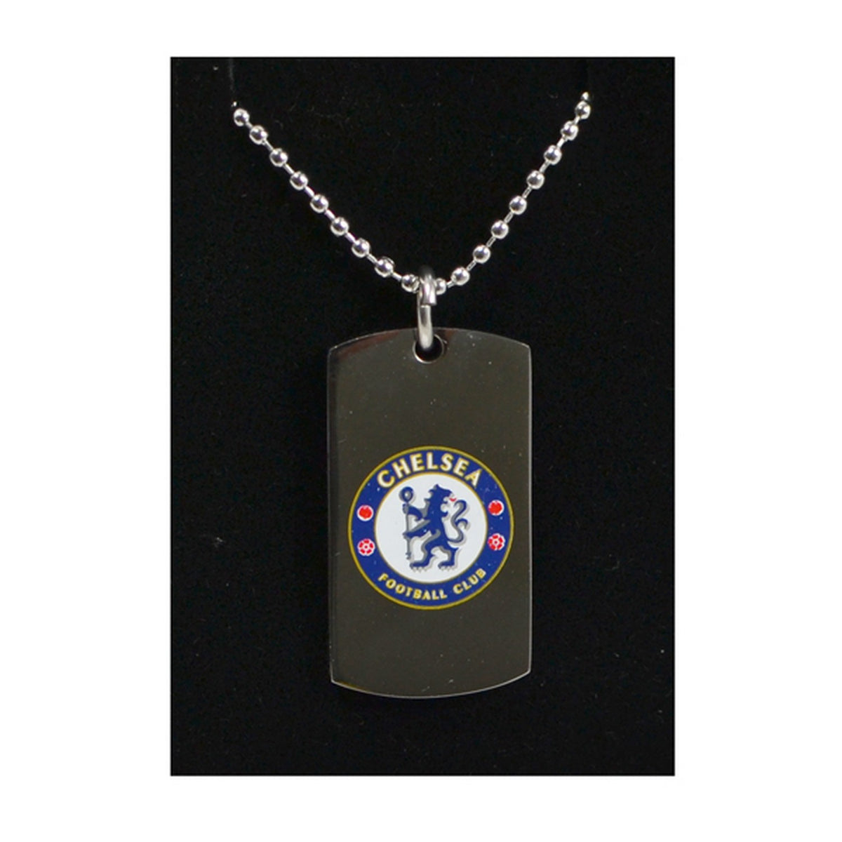 Chelsea FC Official Colour Football Crest Dog Tag & Chain | Discounts ...