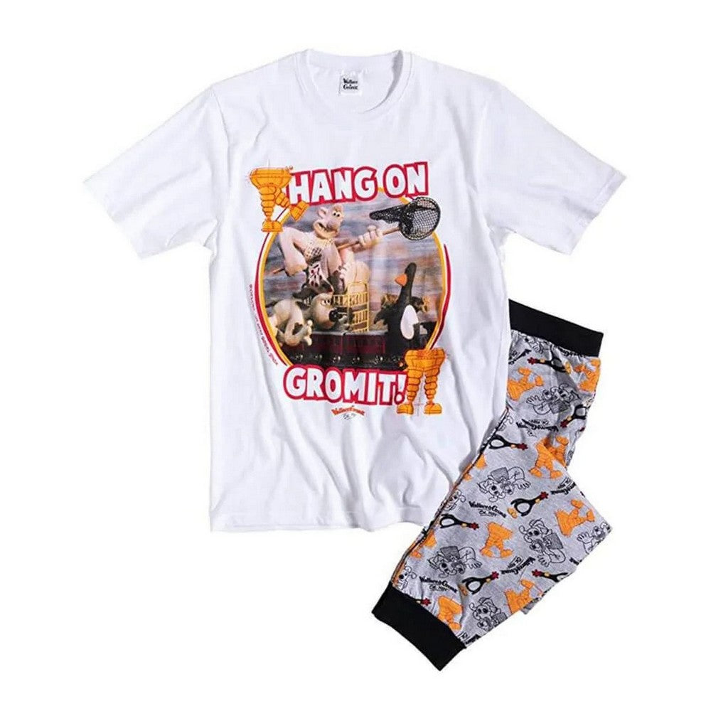 Wallace and Gromit Mens Hang On Pyjama Set | Discounts on great Brands