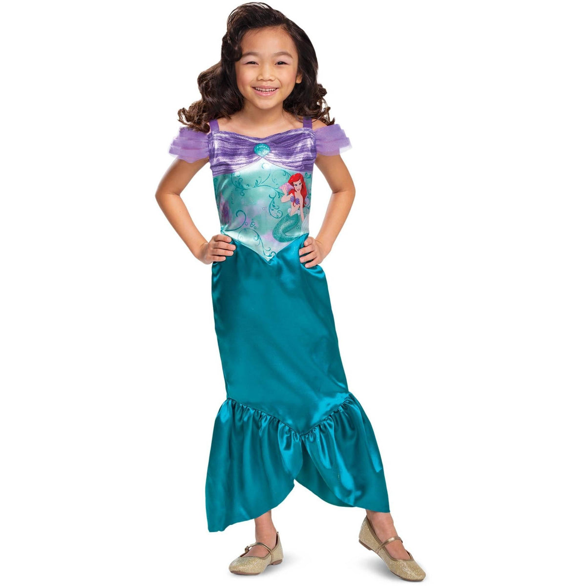 The Little Mermaid Girls Basic Plus Ariel Costume Dress | Discounts on ...