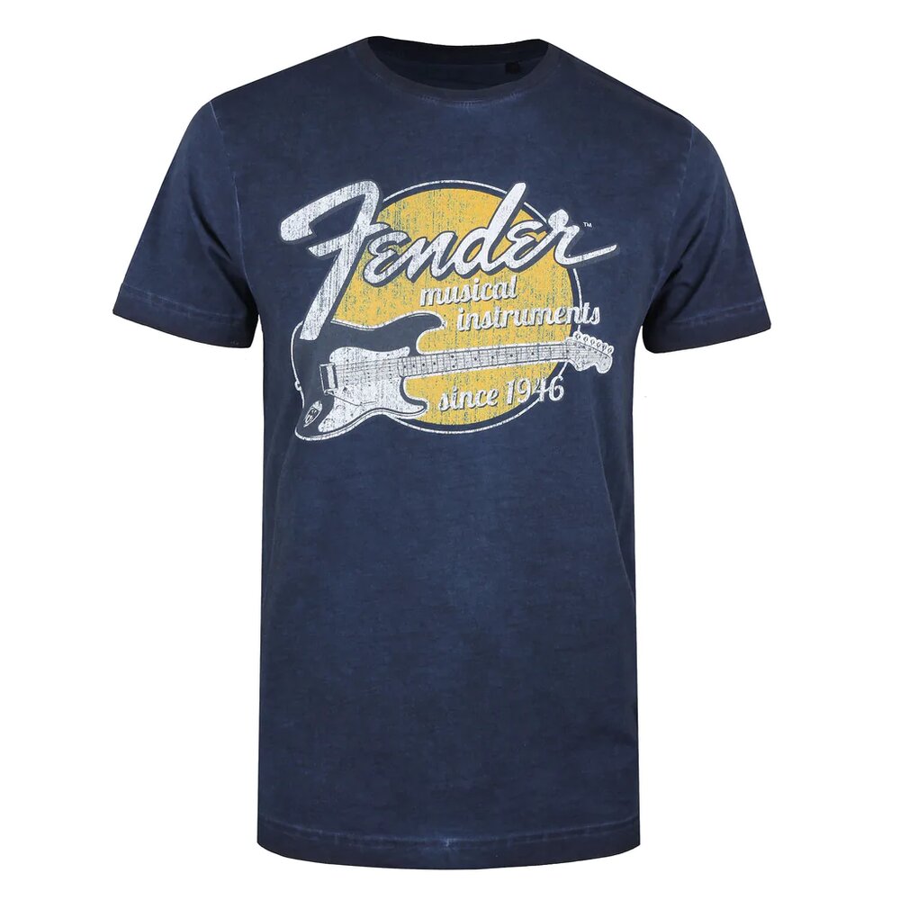Fender Mens Musical Instruments Since 1946 Acid Wash T-Shirt ...