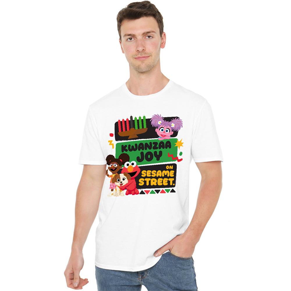 Sesame Street Unisex Adult Kwanzaa Joy Gabrielle And Elmo T-Shirt ...