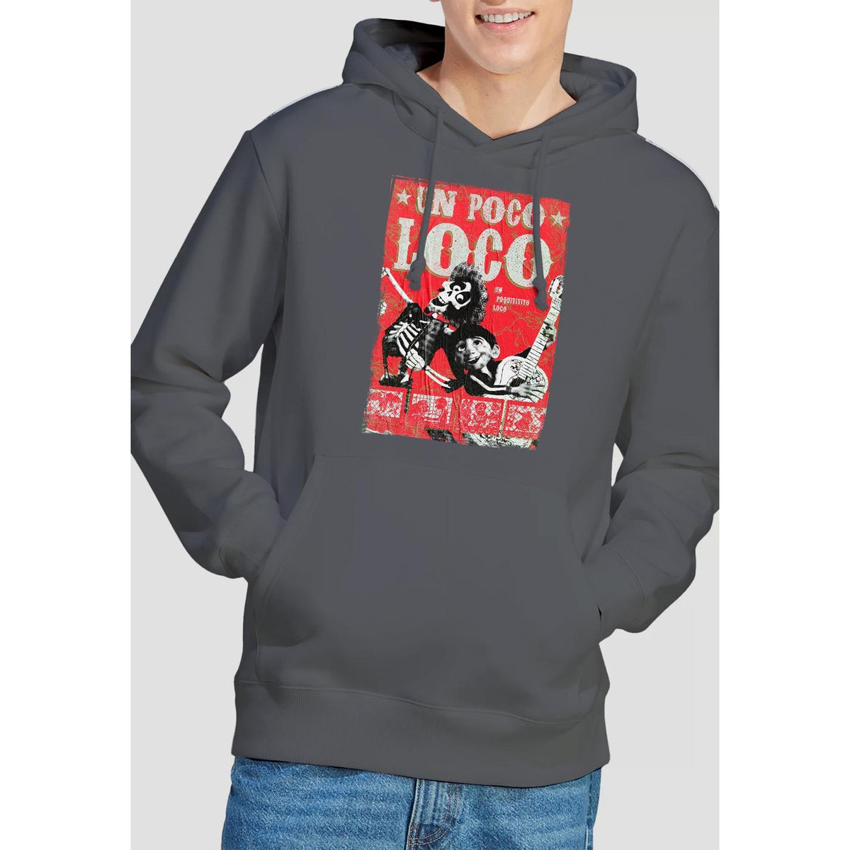 Coco Mens Un Poco Loco Hector Poster Hoodie L / Charcoal | Discounts on ...