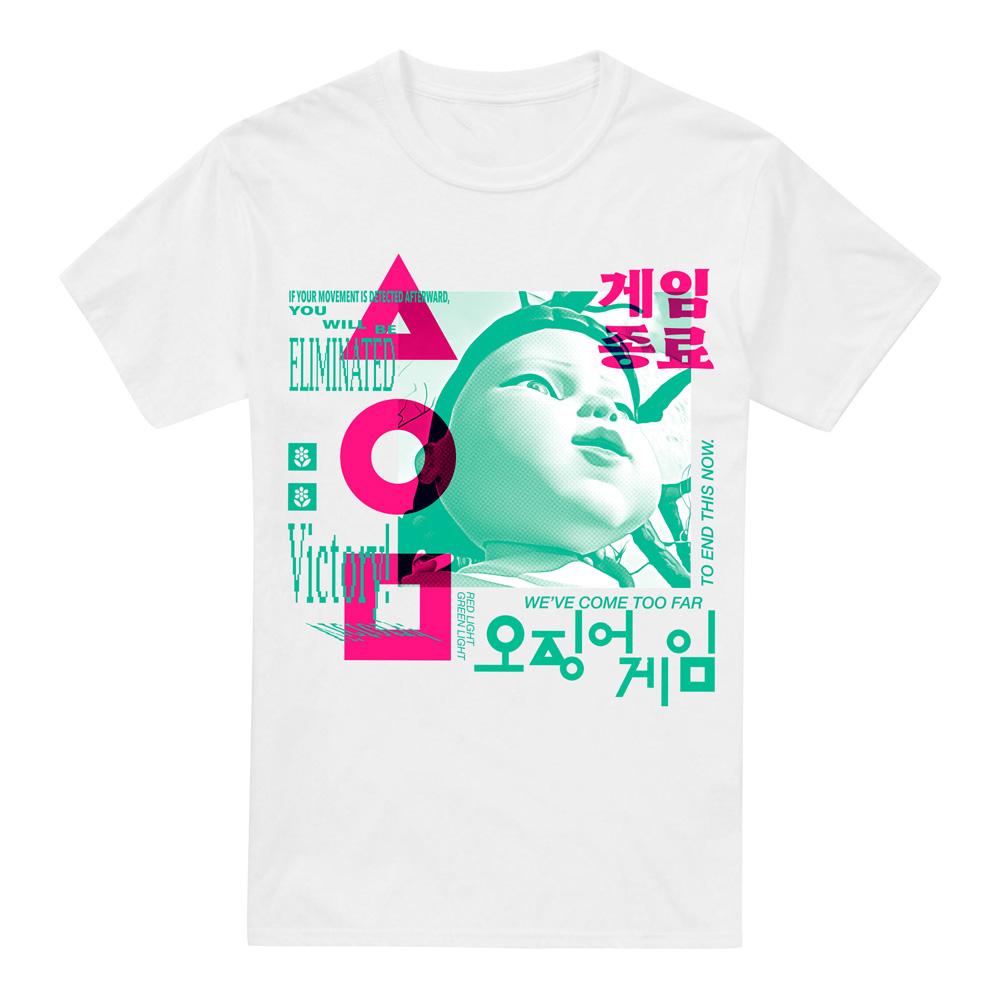 Squid Game Mens Young Hee Overlay T-Shirt | Discounts on great Brands