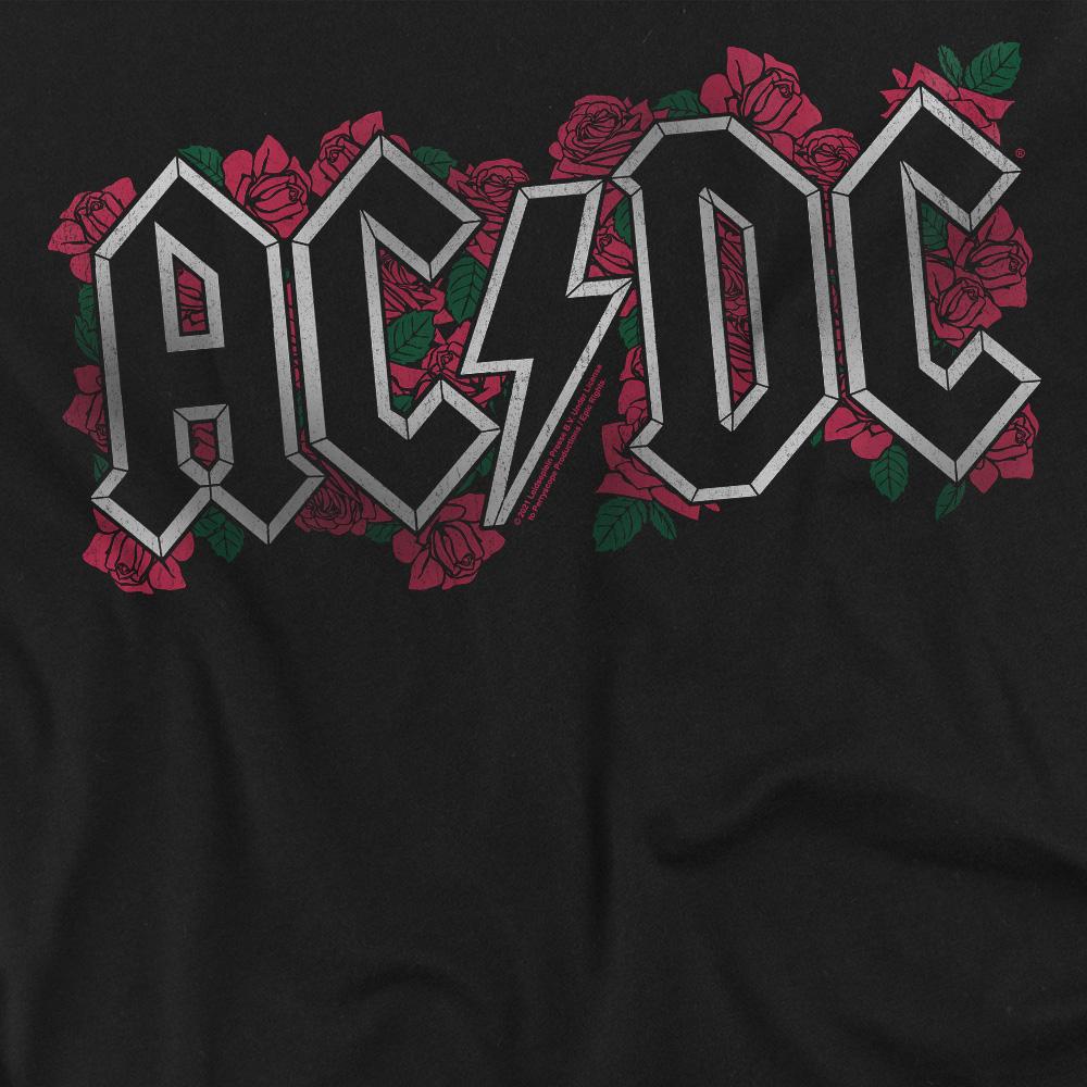 AC/DC Unisex Adult Roses Logo T-Shirt | Discounts on great Brands