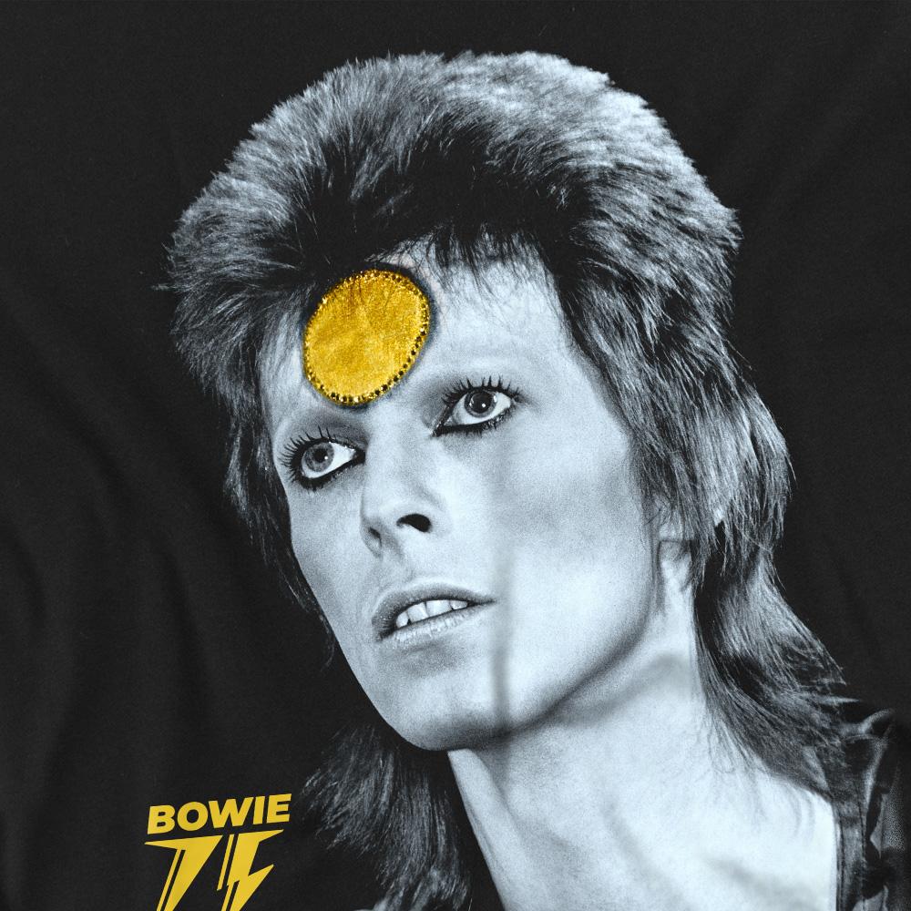 David Bowie Unisex Adult Golden Bowie T-Shirt | Discounts on great Brands