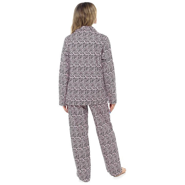 Foxbury Womens/Ladies Leopard Print Top & Bottom Pyjamas Set ...