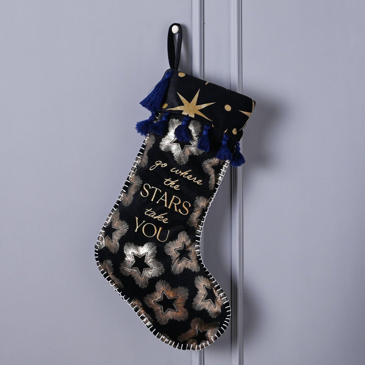 Black Velvet Stocking 'Go Where The Stars Take You' | Discounts on ...