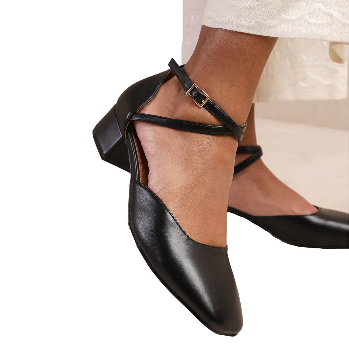 Where´s That From Womens/Ladies Peru PU Crossover Strap Wide Low Block ...