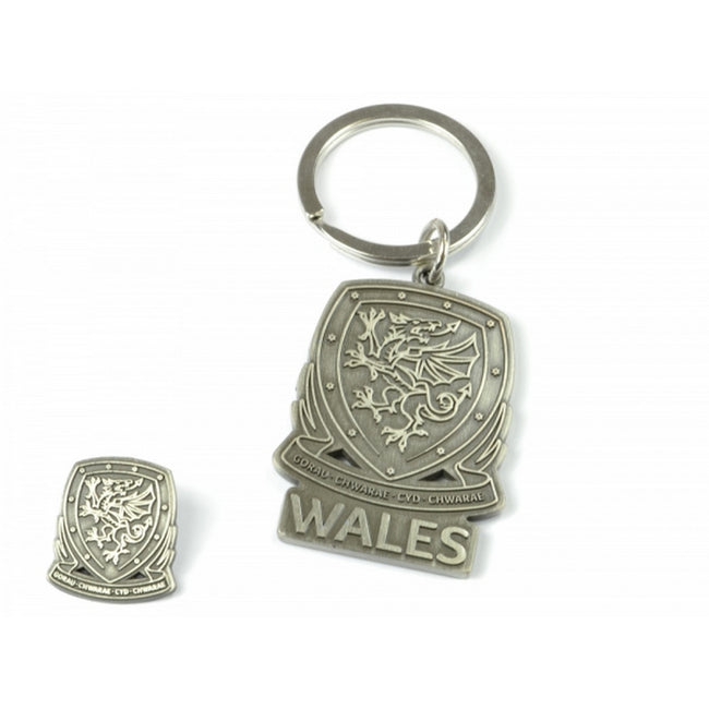 Wales Football Crest Keyring and Badge Set | Discounts on great Brands