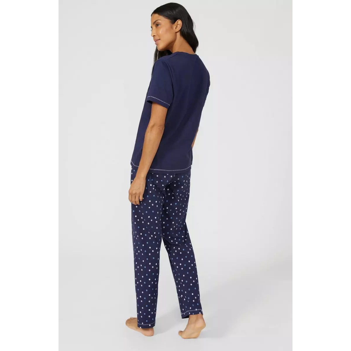 Debenhams Womens/Ladies Spotted Jersey Pyjama Set | Discounts on great ...
