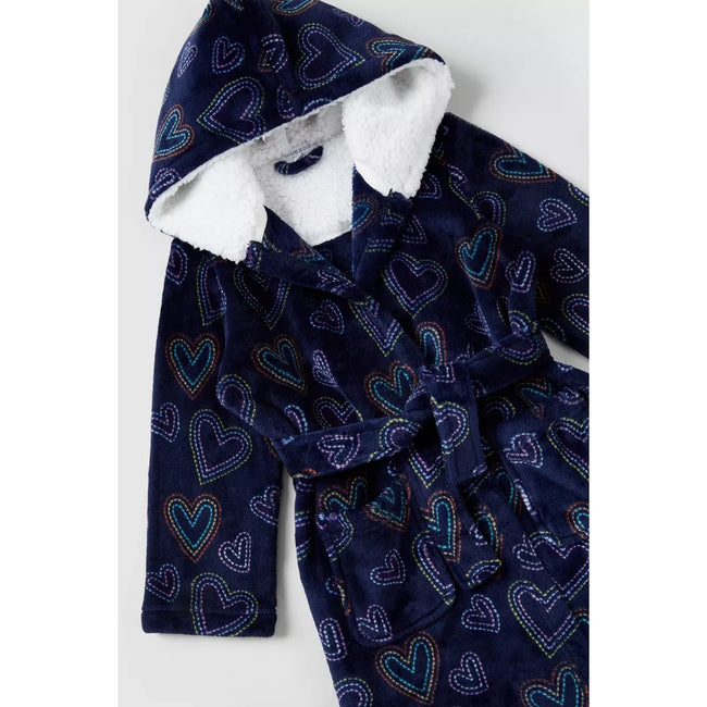 Blue Zoo Girls Heart Dressing Gown | Discounts on great Brands