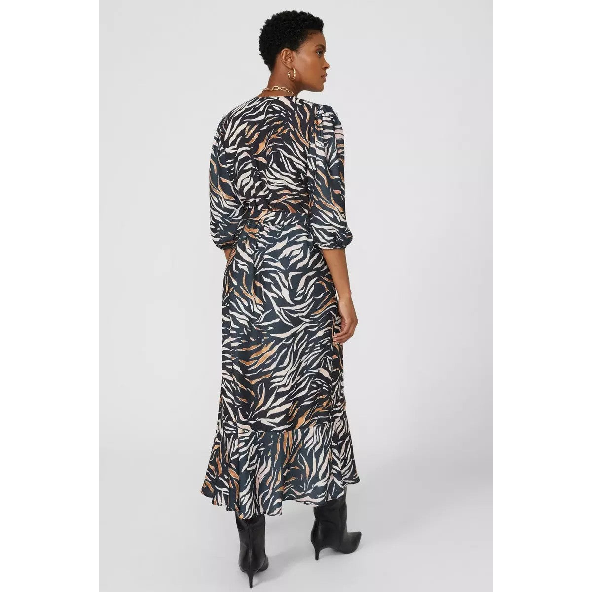 Principles Womens/Ladies Zebra Print Wrap Midi Dress | Discounts on ...