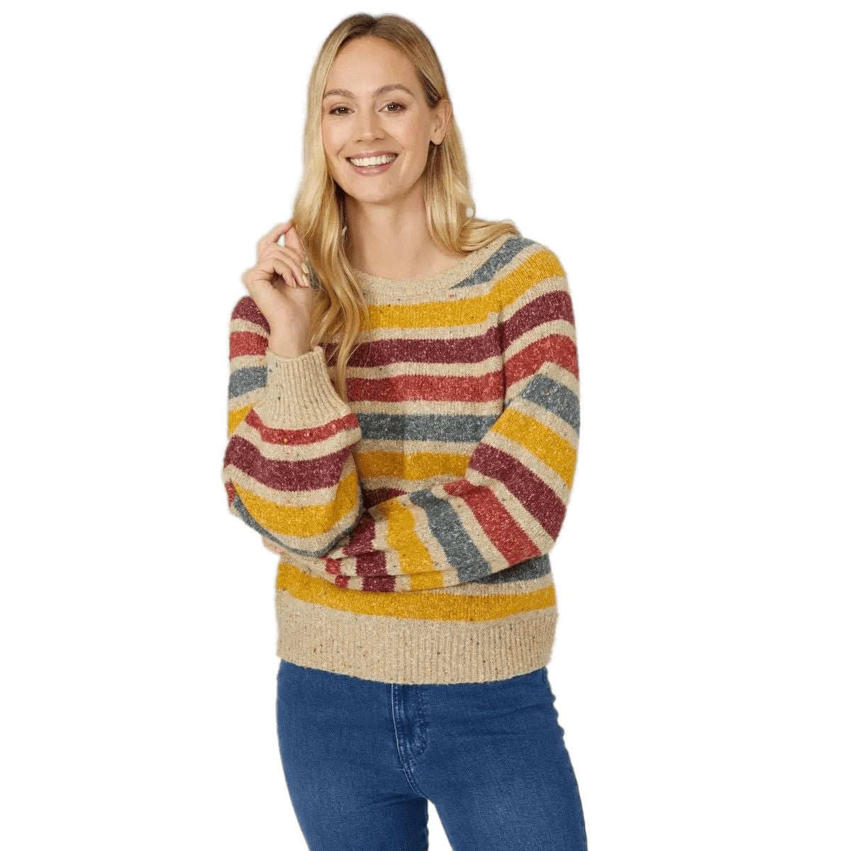 Mantaray Womens/Ladies Narrow Stripe Chunky Knit Jumper | Discounts on ...
