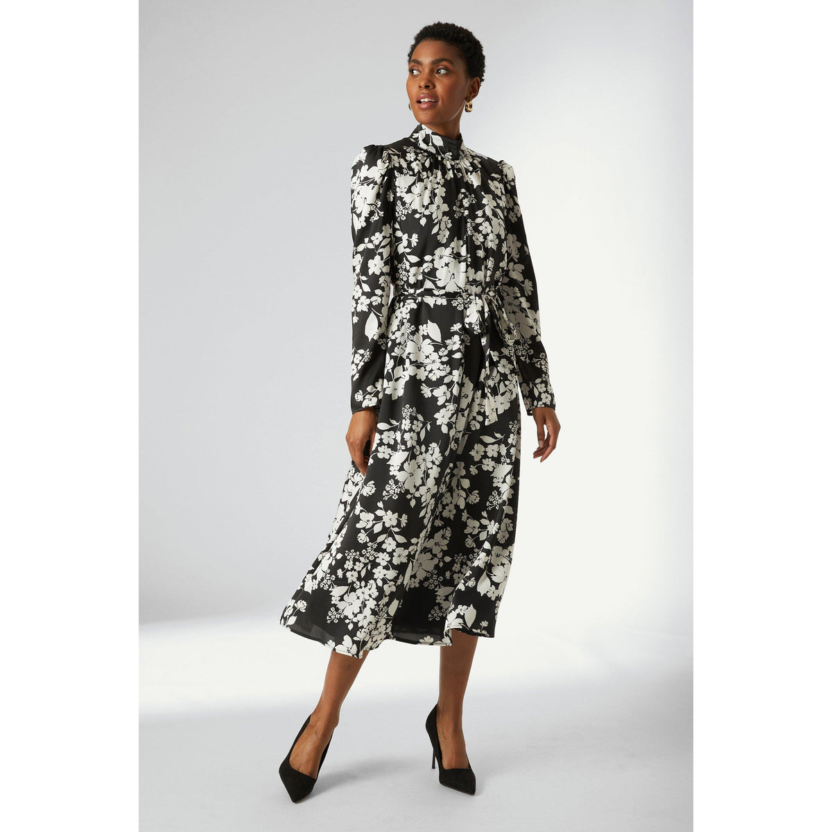 Principles Womens/Ladies Floral High-Neck Midi Dress | Discounts on ...