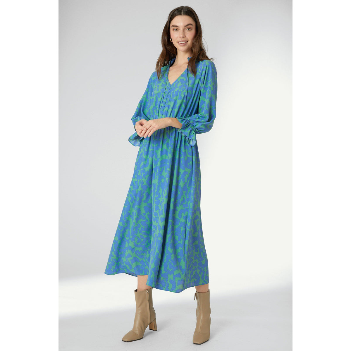 Principles Womens/Ladies Printed Frill Detail Midi Dress | Discounts on ...