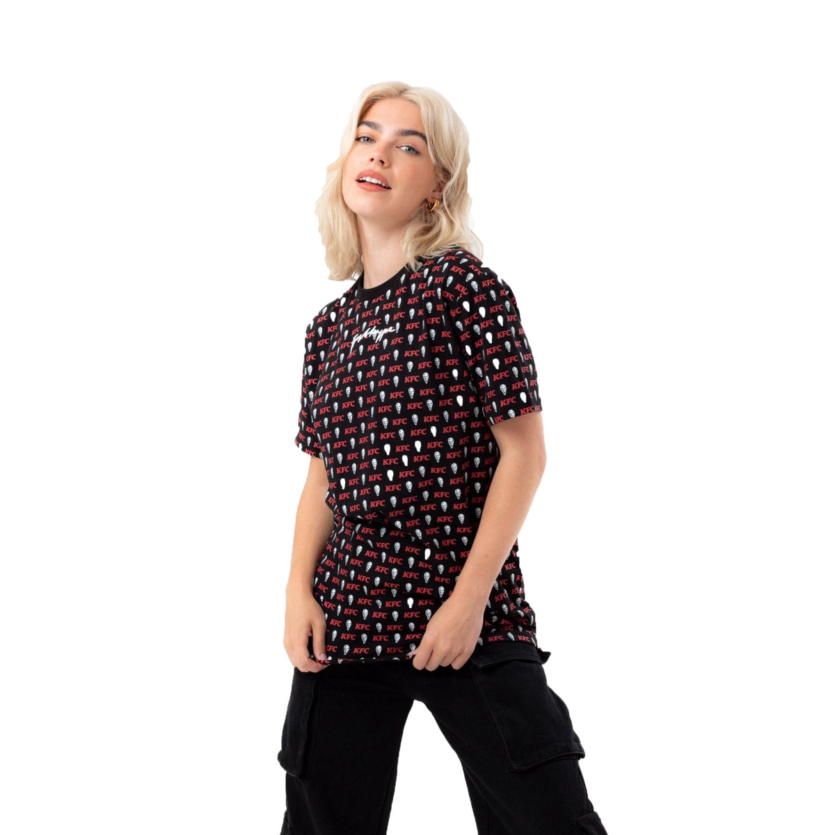 Hype Unisex Adult Repeat Logo KFC T-Shirt | Discounts on great Brands