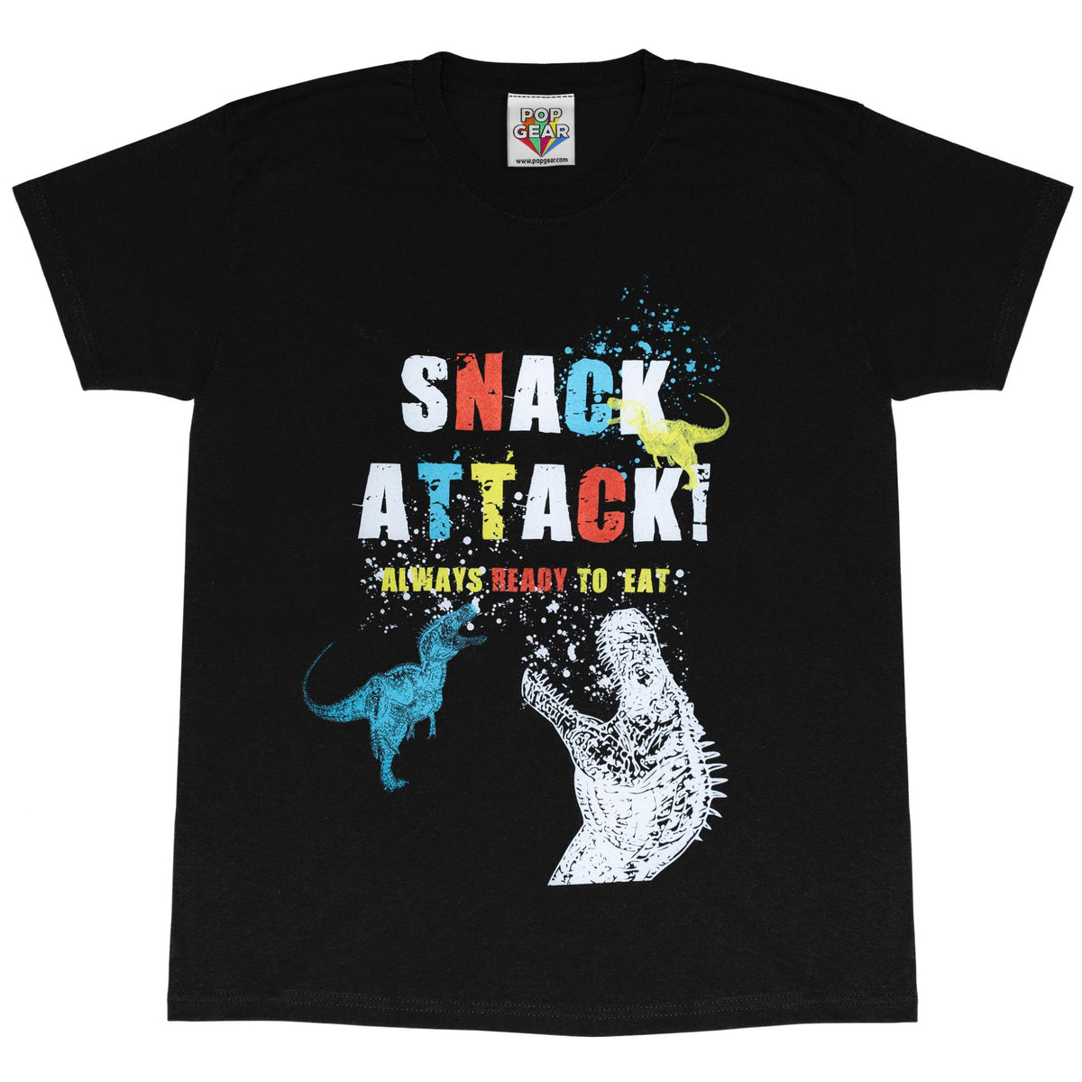 Popgear Boys Dinosaur Snack Attack T-Shirt | Discounts on great Brands
