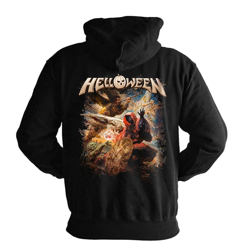 Helloween Unisex Adult Logo Full Zip Hoodie | Discounts on great Brands