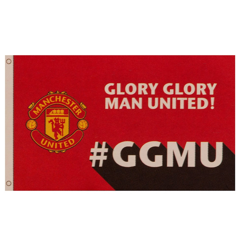 Manchester United FC Glory Glory Man United Slogan Flag | Discounts on ...